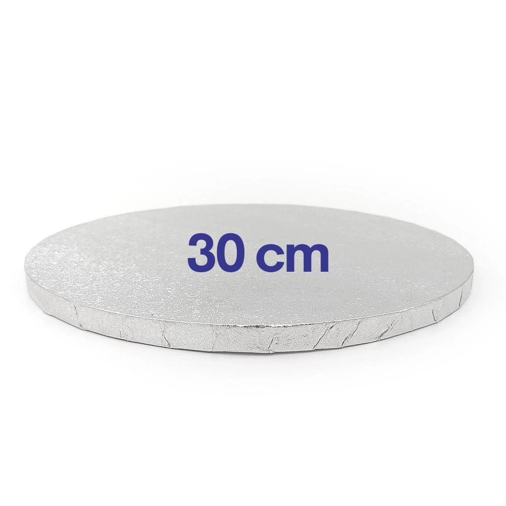 Platou tort (cake drum) rotund 30cm argintiu | Dulcinea.ro