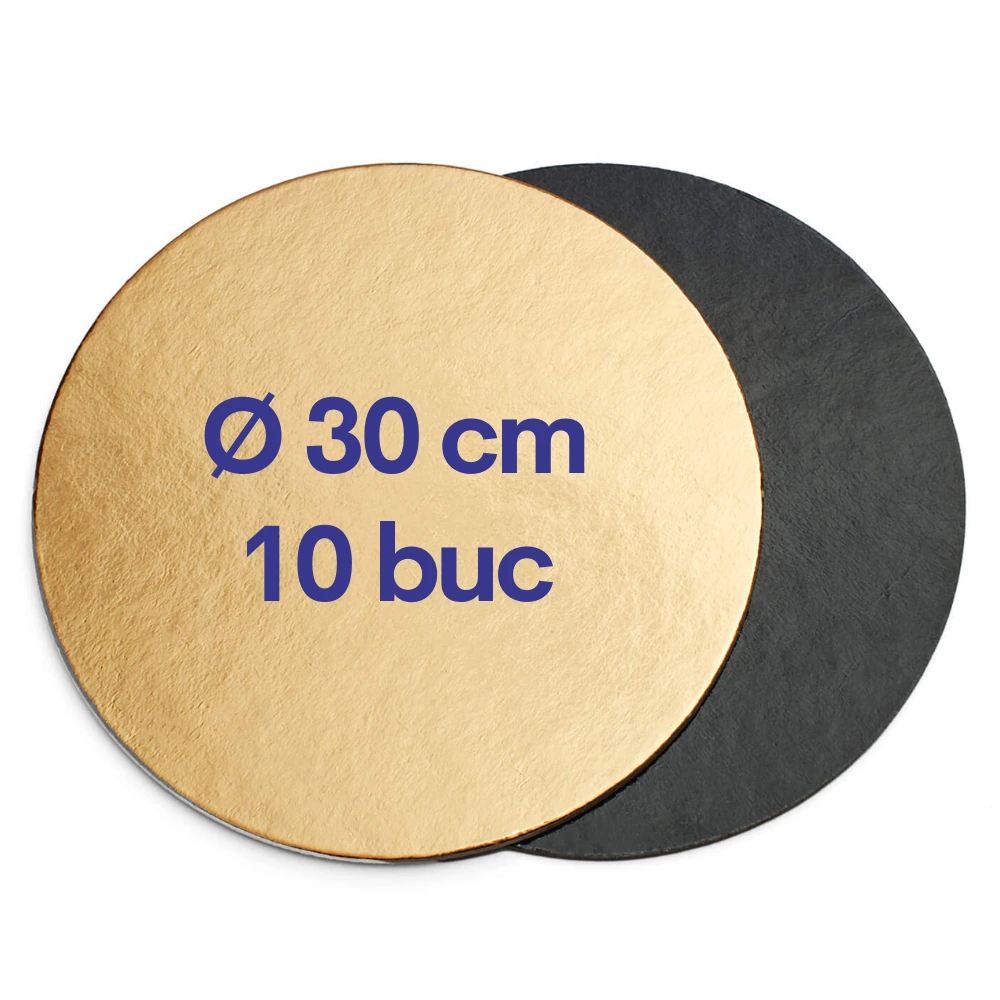 Discuri groase aurii-negre 30 cm – Set 10 buc