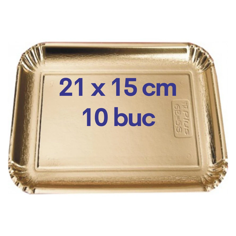 Tavite aurii 21x15 Dulcinea – set 10 bucăți pentru prăjituri