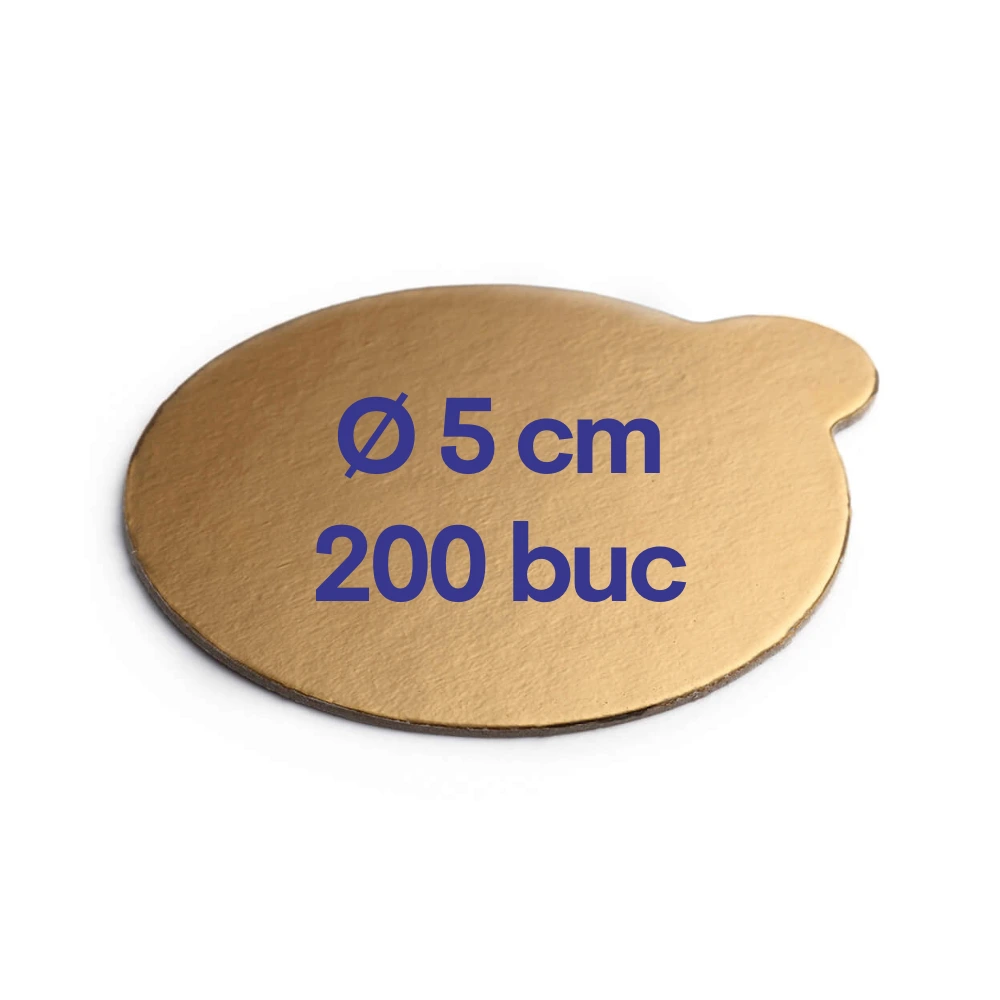 Discuri Monoportii Rotunde Ø5cm – 200 Buc, Carton Auriu
